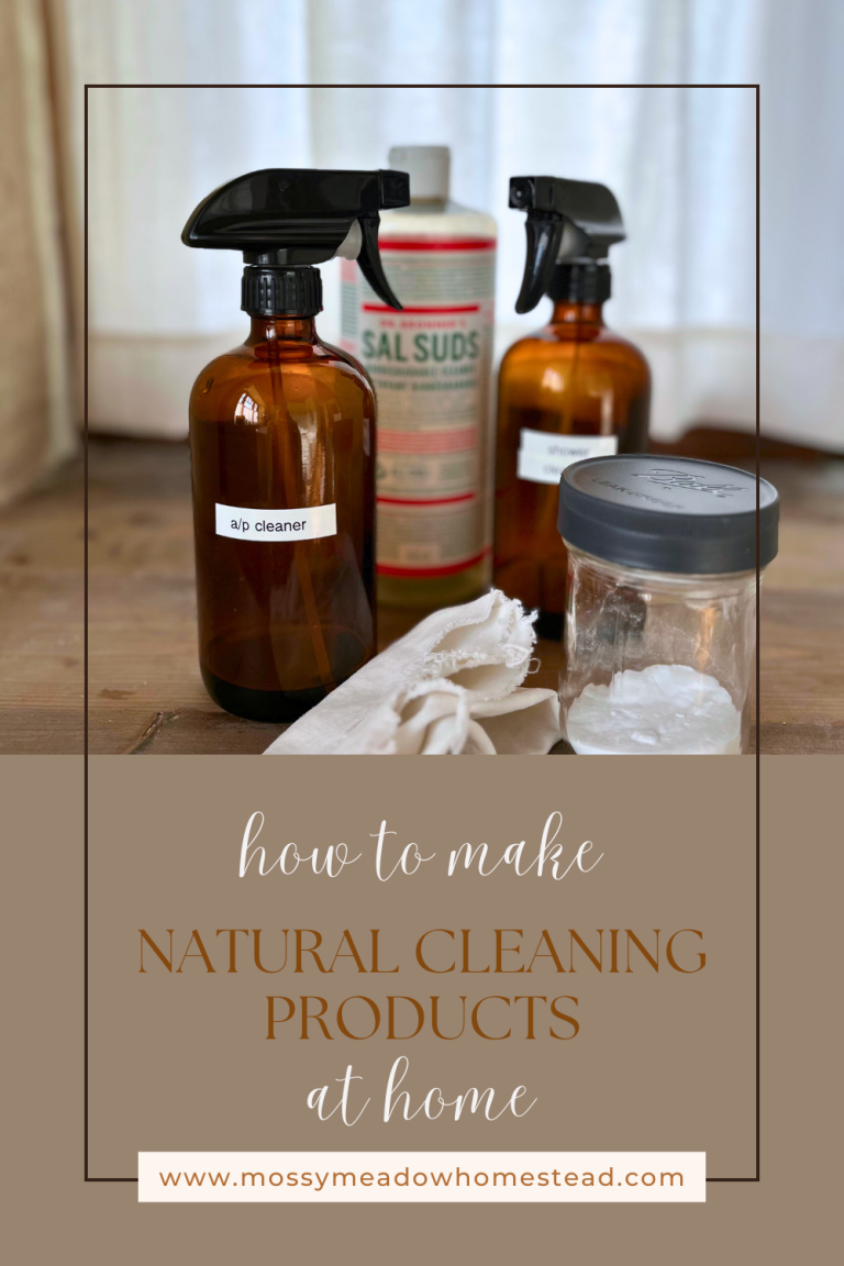 Creating Homemade Natural Cleaning Products - Mossy Meadow Homestead